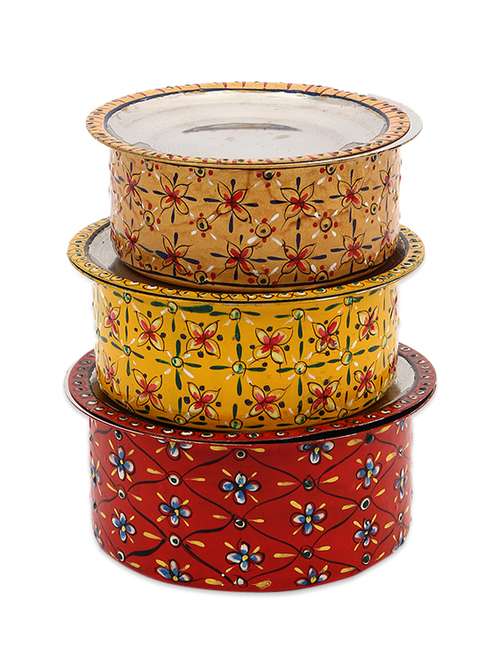 Buy online Stainless Steel Hand Painted Containers from Kitchen Storage ...
