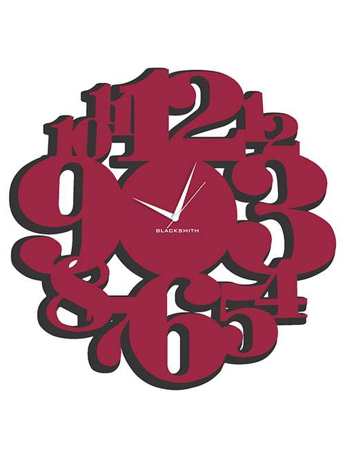 Buy online Pink Bold Numbers Wall Clock from Clocks for Unisex by ...