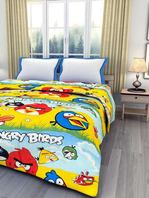 Blankets & Throws Angry Birds Handmade Quilted throw Bedding Home ...