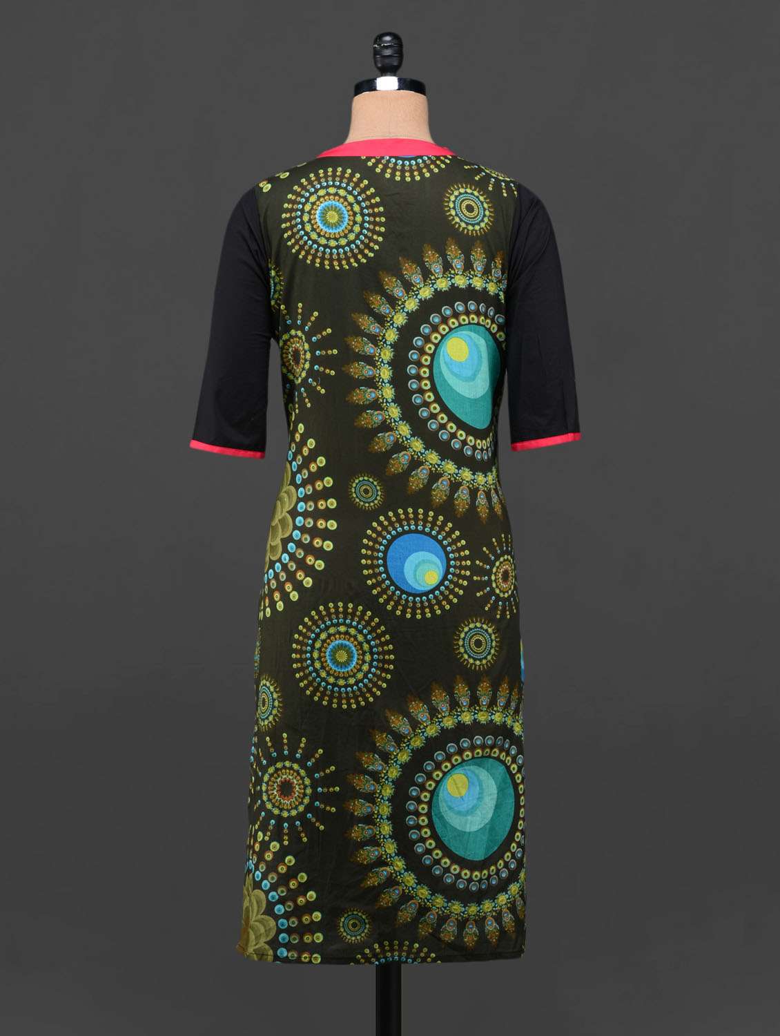 Buy online Floral Design Front Zipper Kurta from Kurta Kurtis for Women ...