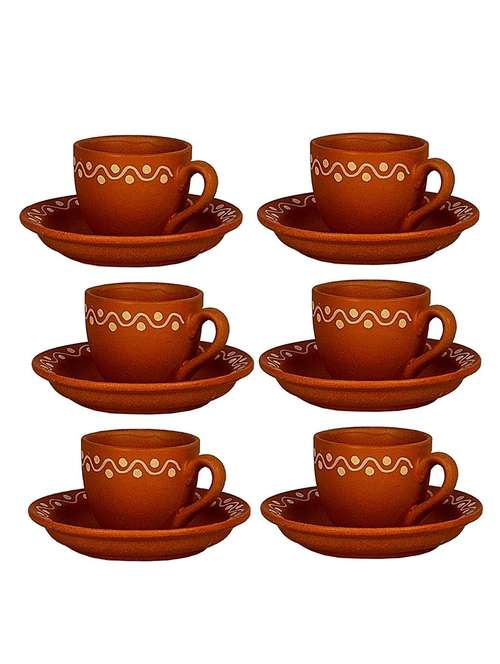 Buy online Brown Ceramic Coffee & Tea Set (set Of 6) from Coffee & Tea ...