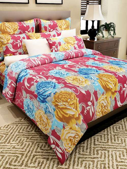 Buy online Multi Colored Cotton Printed Double Bedsheet Set from Bed ...