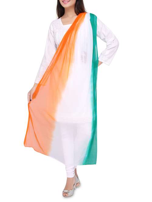 Buy online Tri Color Chiffon Ombre Dupatta from dupattas and scarves ...