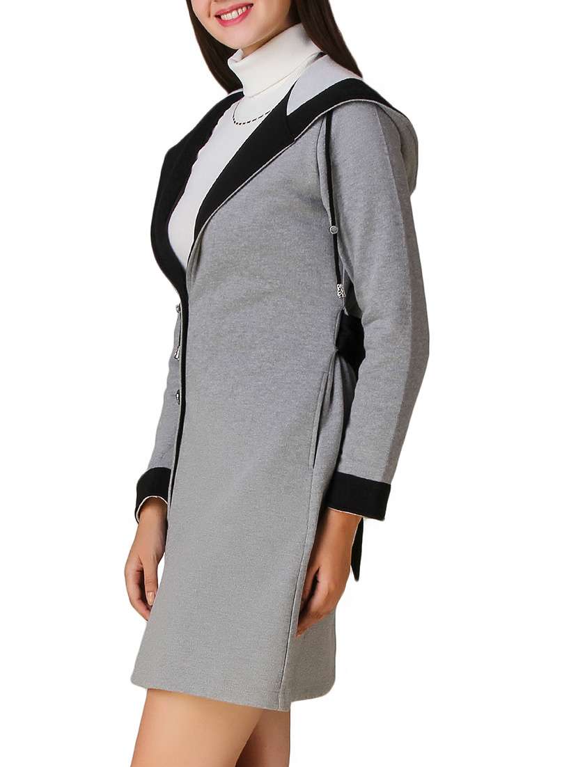 Buy online Grey Fleece Coatigan from winter wear for Women by Texco for ...