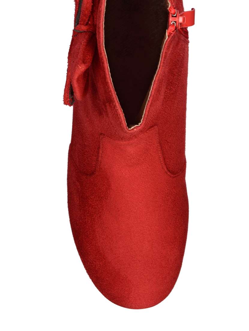 Buy online Red Suede Ankle Boot from footwear for Women by Nell for ...