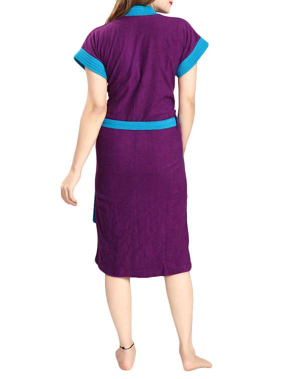 Buy online Purple Cotton Bath Robe from Bath for Unisex by Be You for ...