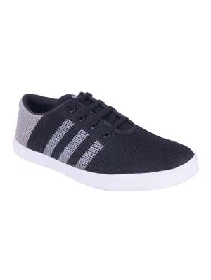 Buy online Black Mesh Lace Up Shoe from Casual Shoes for Men by ...