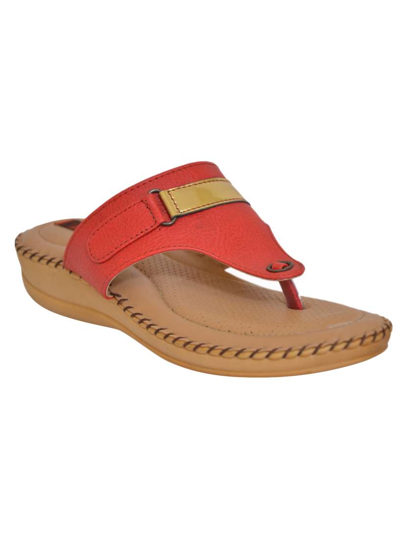 Buy online Red Toe Separator Sandals from flats for Women by 1 Walk for ...