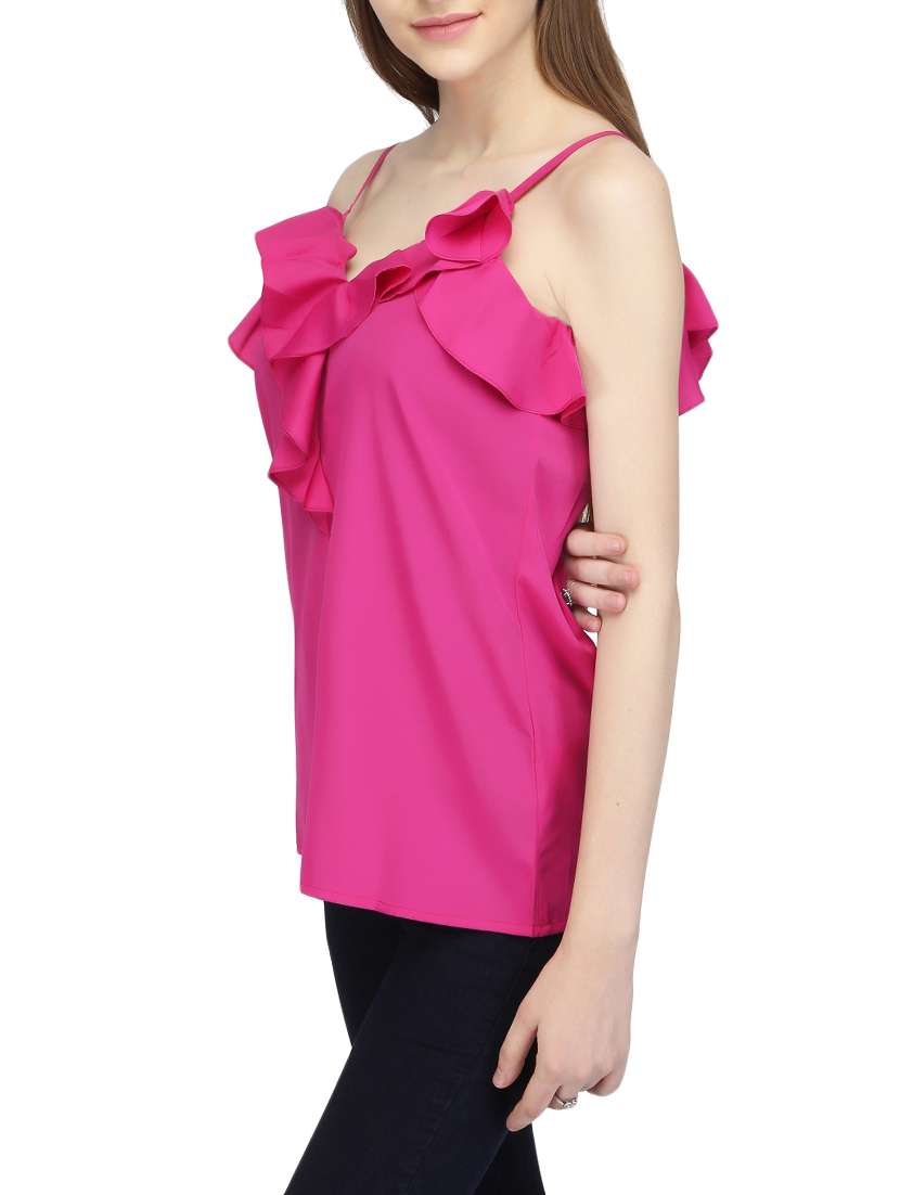 Buy online Women's Straight Shoulder Strap Top from western wear for ...