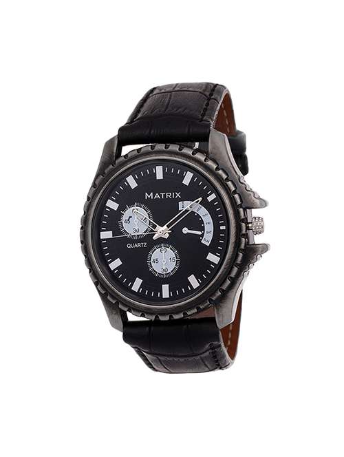 Buy online Matrix Analog Black Dial Men's Wrist Watch from Watches for ...