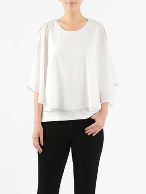 Buy online White Layered Top from western wear for Women by I Wear My ...