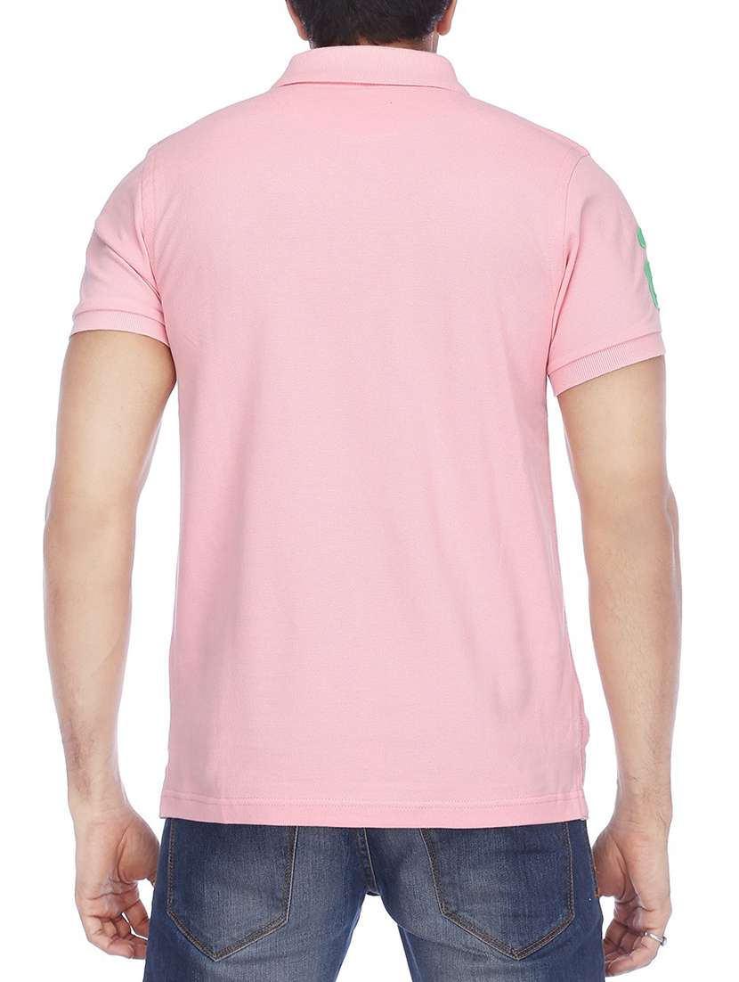 Buy online Pink Polyester Tshirt from top wear for Men by Concepts ...