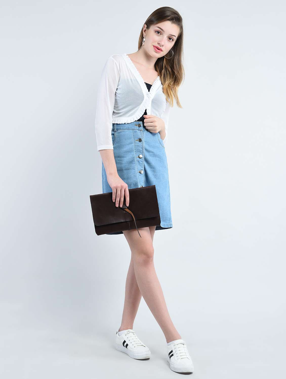 Buy online White Solid Net Shrug from Capes & Shrugs for Women by ...