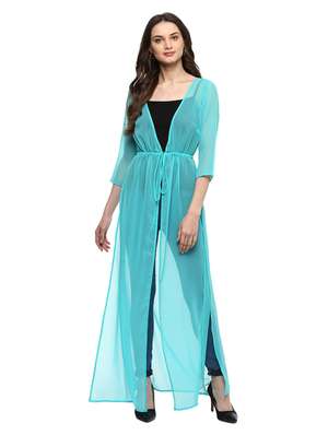 Buy online Light Blue Georgette Shrug from Capes & Shrugs for Women by ...