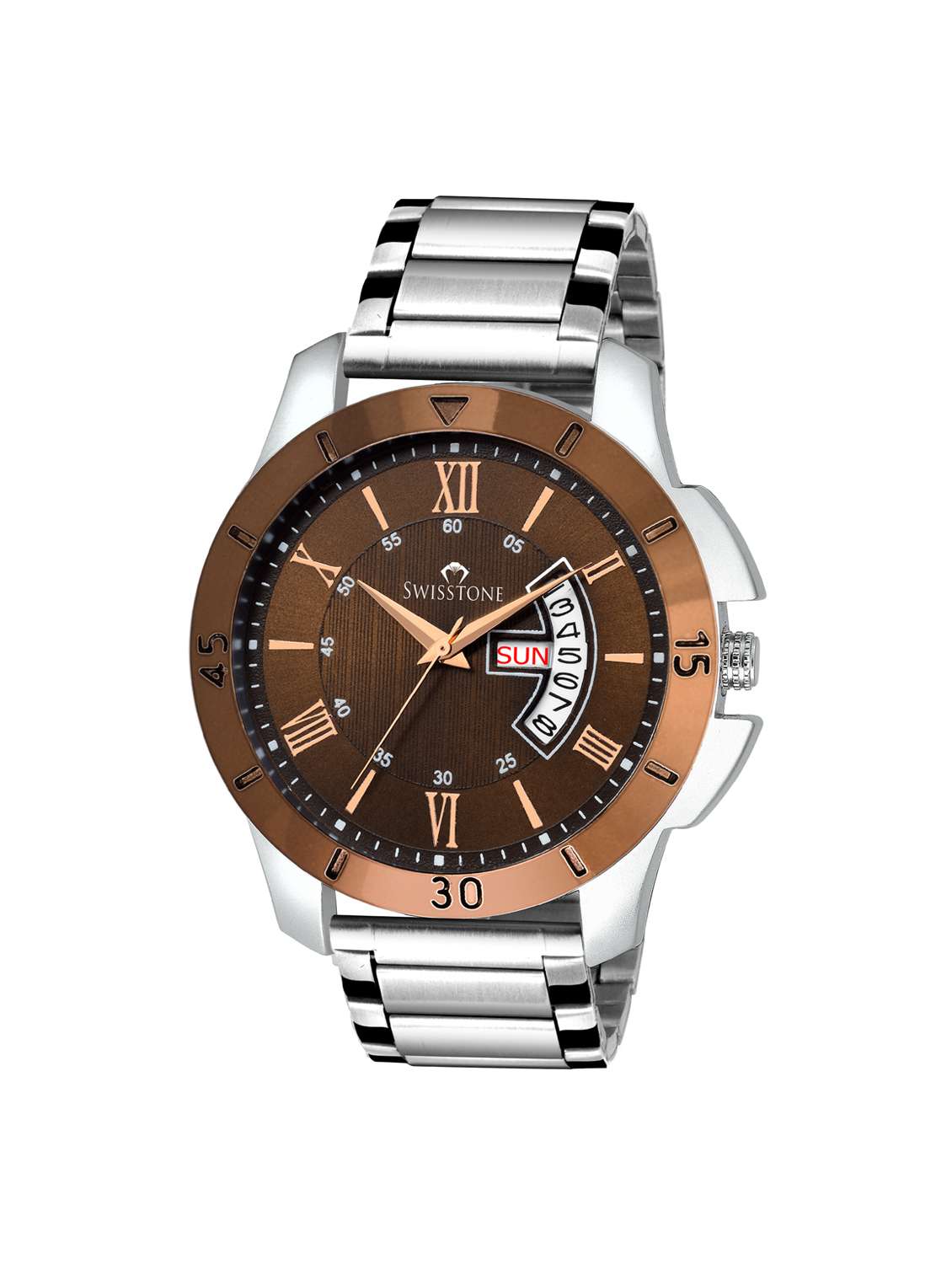 Buy online Swisstone Sw-g350-brw-ch Stainless Steel Chain Wrist Watch ...