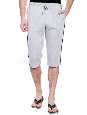 Buy online Grey Cotton Three - Fourth Short from Shorts and Three ...