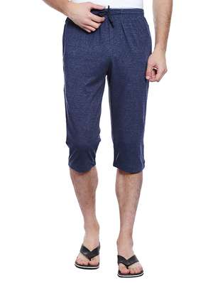 Buy online Blue Cotton Three - Fourth Shorts from Shorts and Three ...
