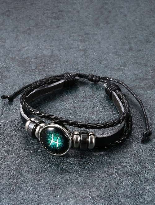 Buy online Black Leather Bracelet from Accessories for Men by Zivom for ...