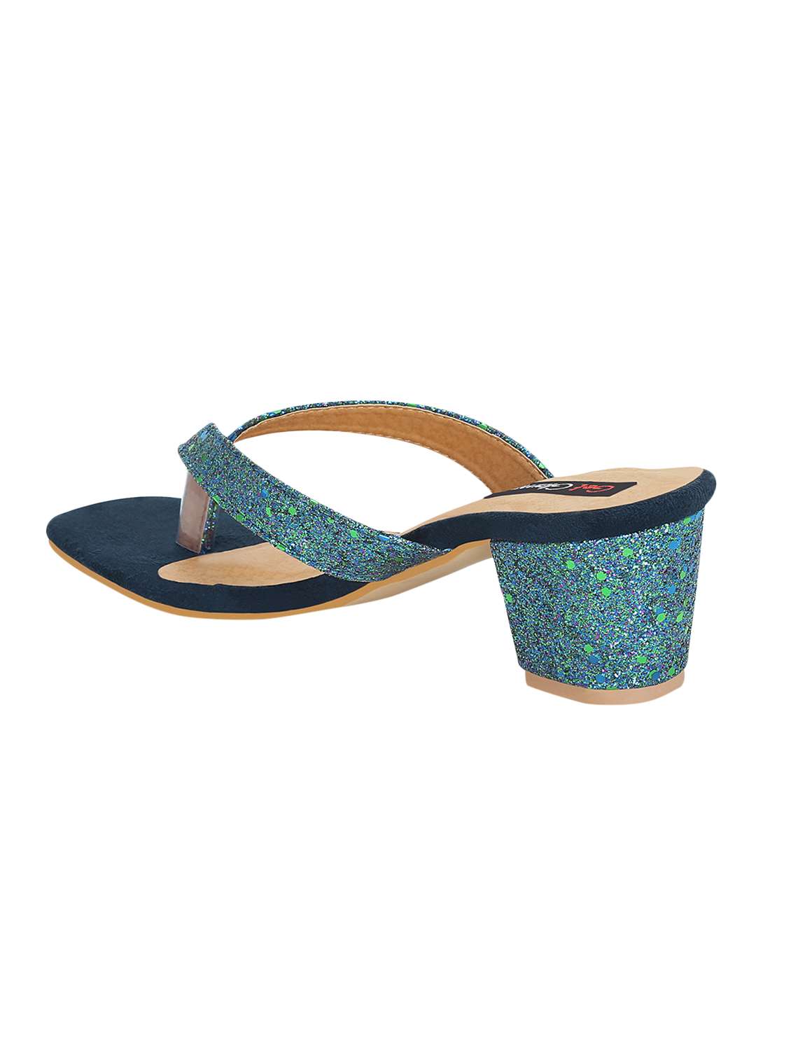Buy online Blue Toe Separator Sandals from heels for Women by Get Glamr ...