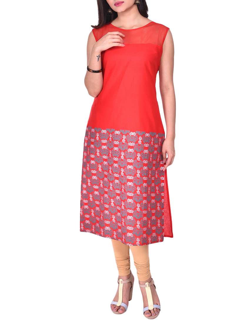Buy online Patch Work Straight Kurta from Kurta Kurtis for Women by ...
