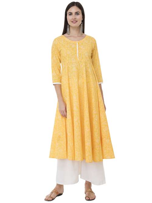 Buy online Pastel Printed Anarkali Kurta from Kurta Kurtis for Women by ...