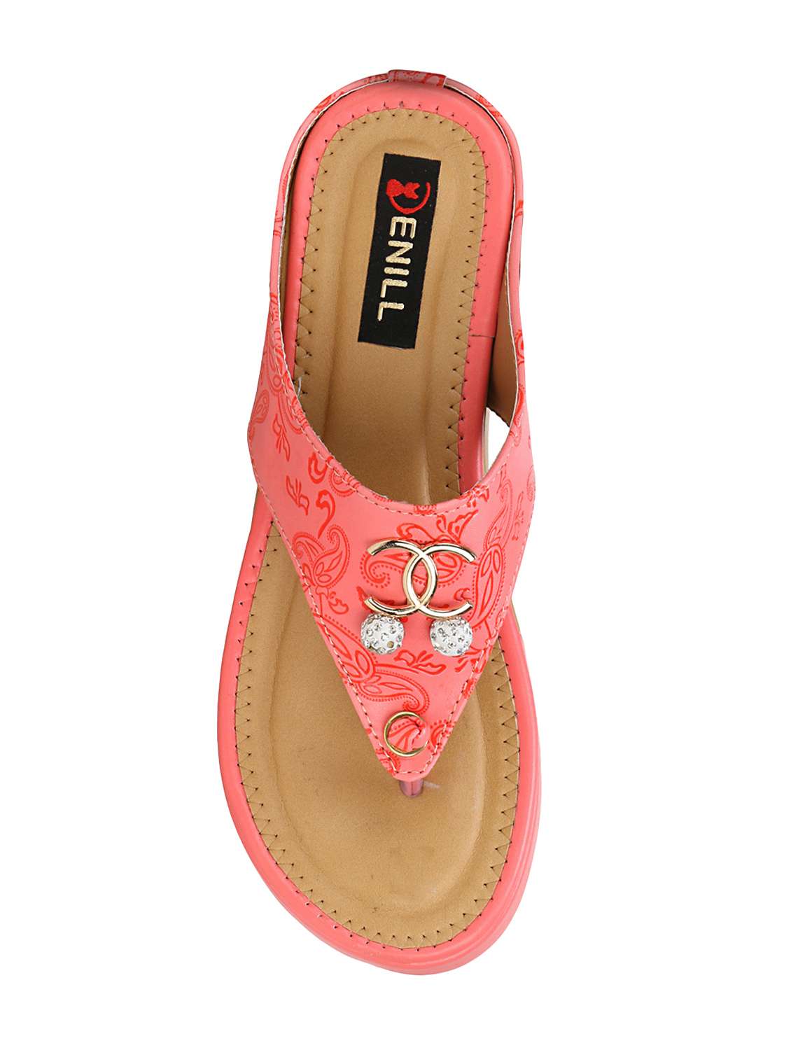 Buy online Pink Toe Separator Sandal from flats for Women by Denill for ...