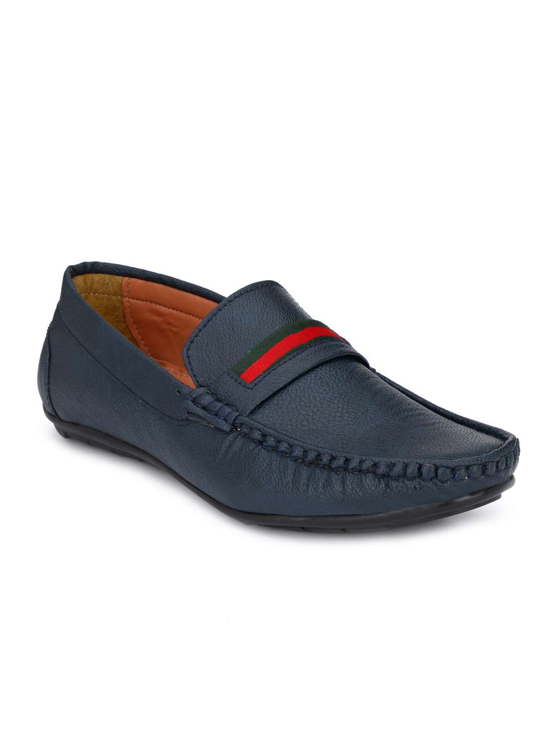 Buy online Blue Leatherette Slip On Loafers from Casual Shoes for Men ...