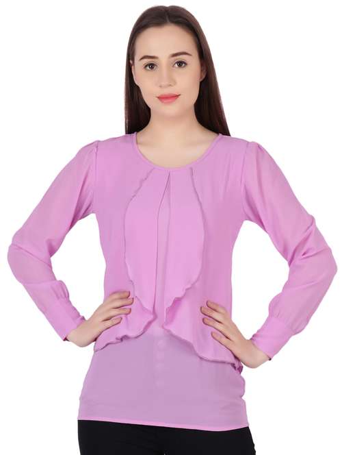 Buy online Long Sleeves Layered Top from western wear for Women by ...