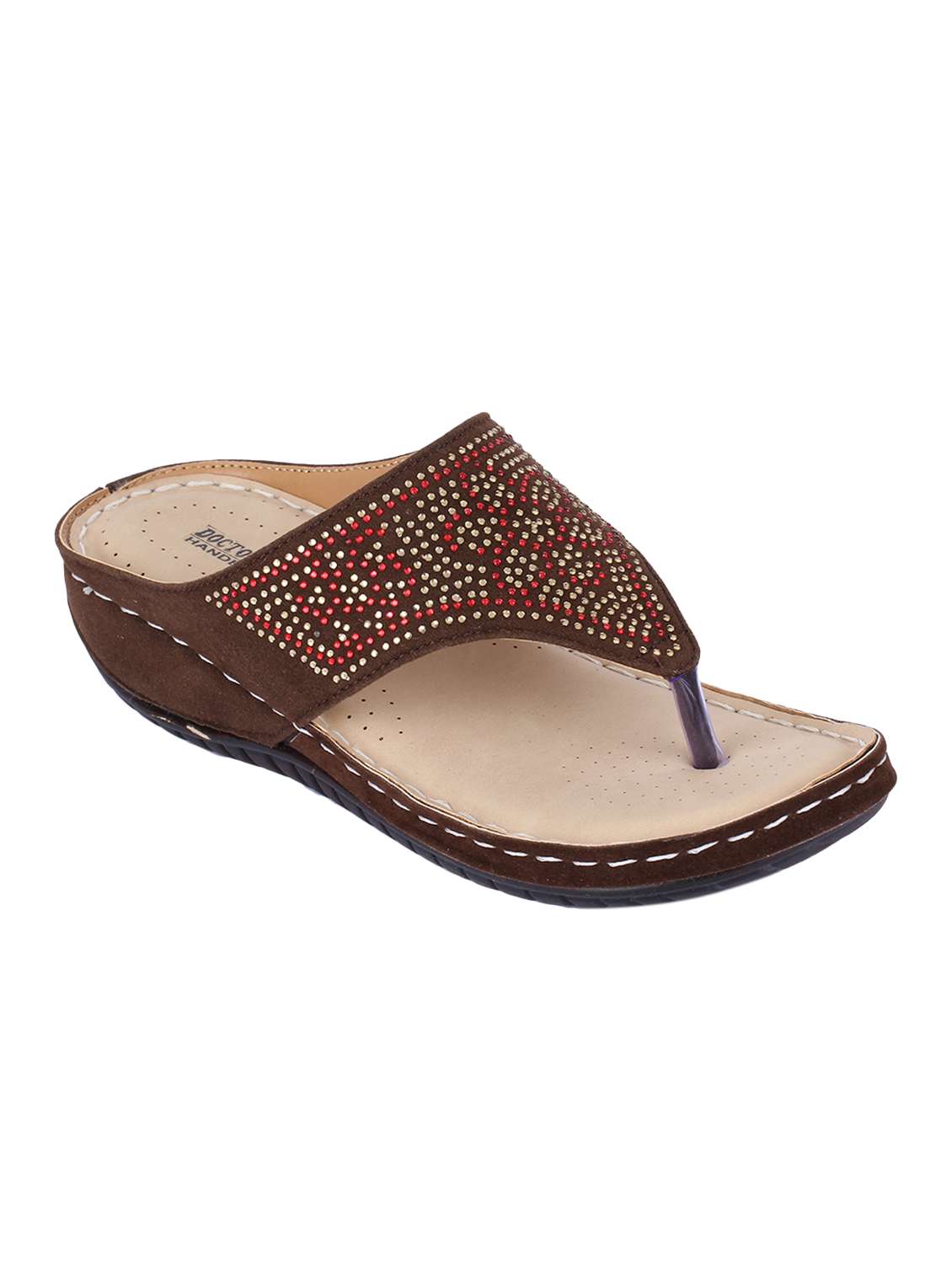 Buy online Brown Toe Separator Sandals from flats for Women by Doctor ...