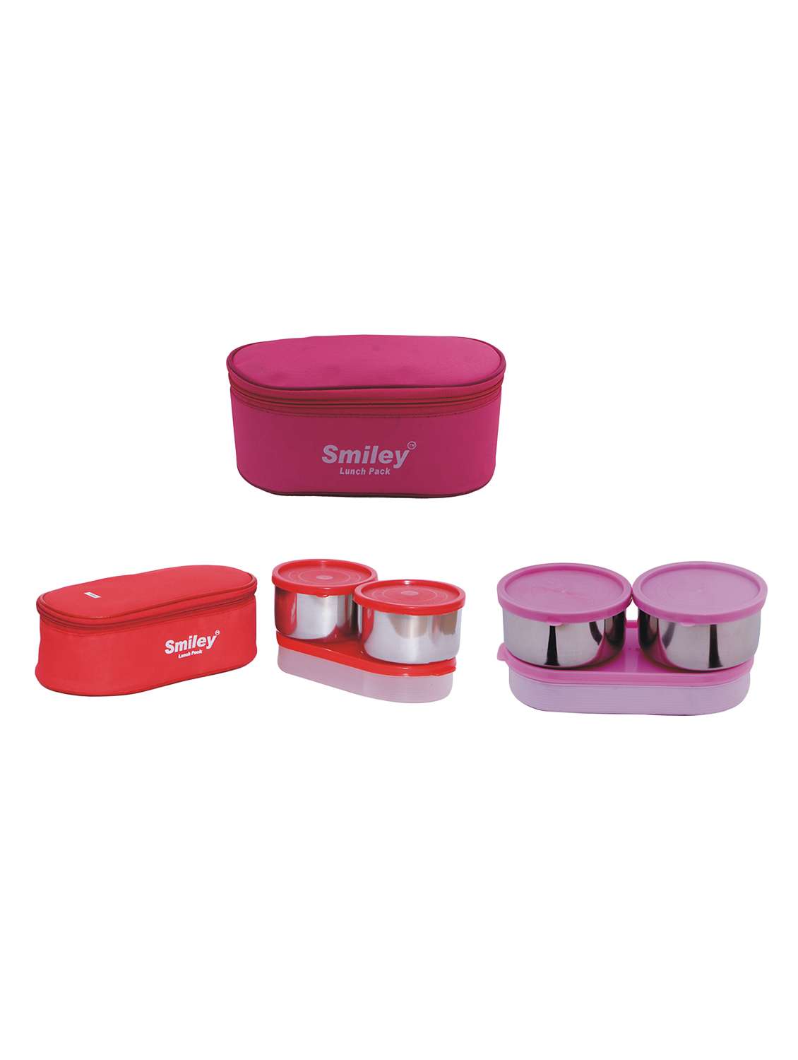 Buy online Combo Of Red & Pink Lunch Box from Kitchen Storage for ...