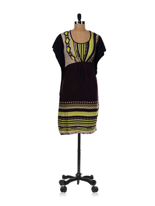 Buy online Black Dress With Neon Pop Up Colors from western wear for ...