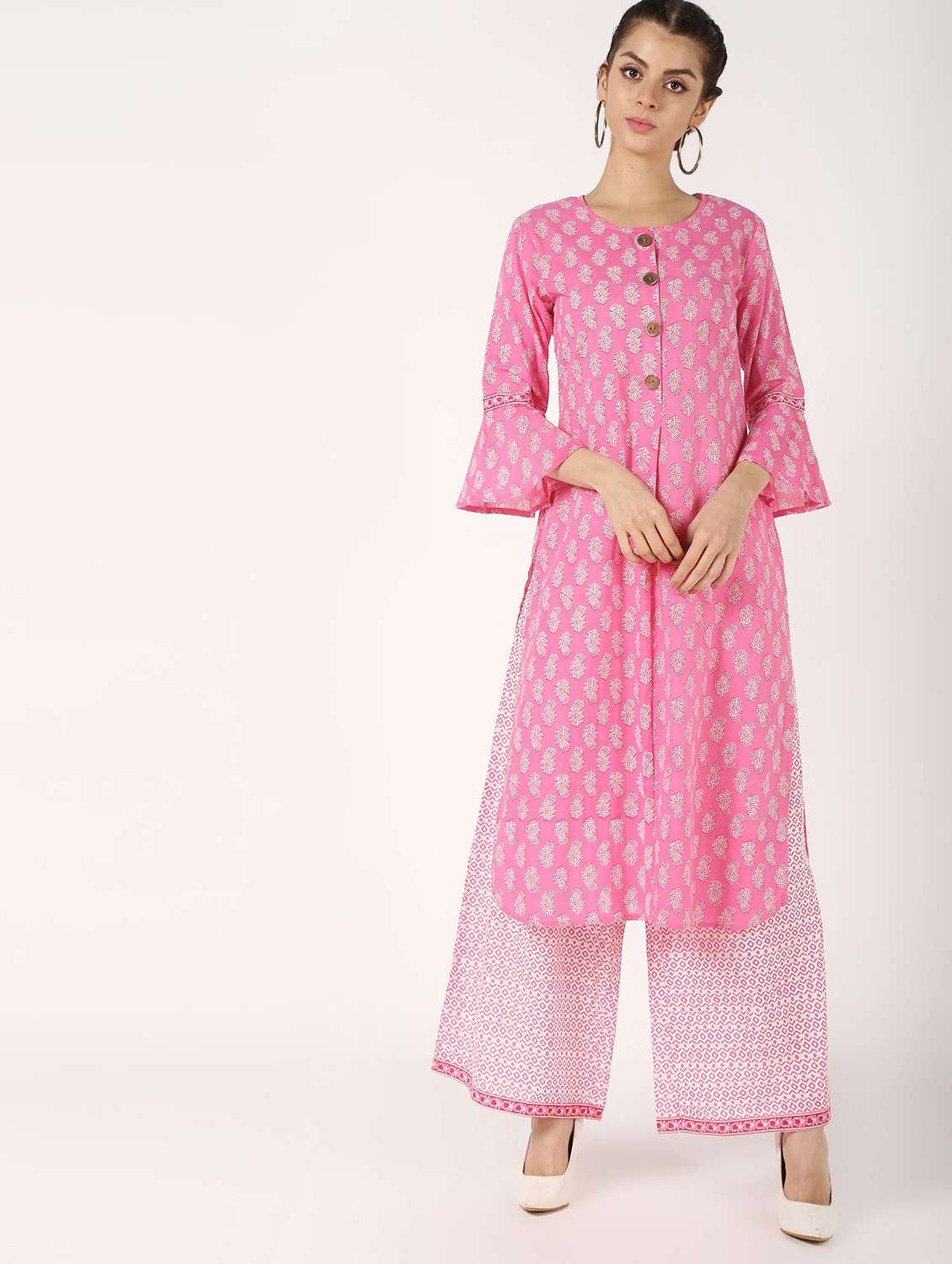 Buy online Printed Kurta Palazzo Set from ethnic wear for Women by ...