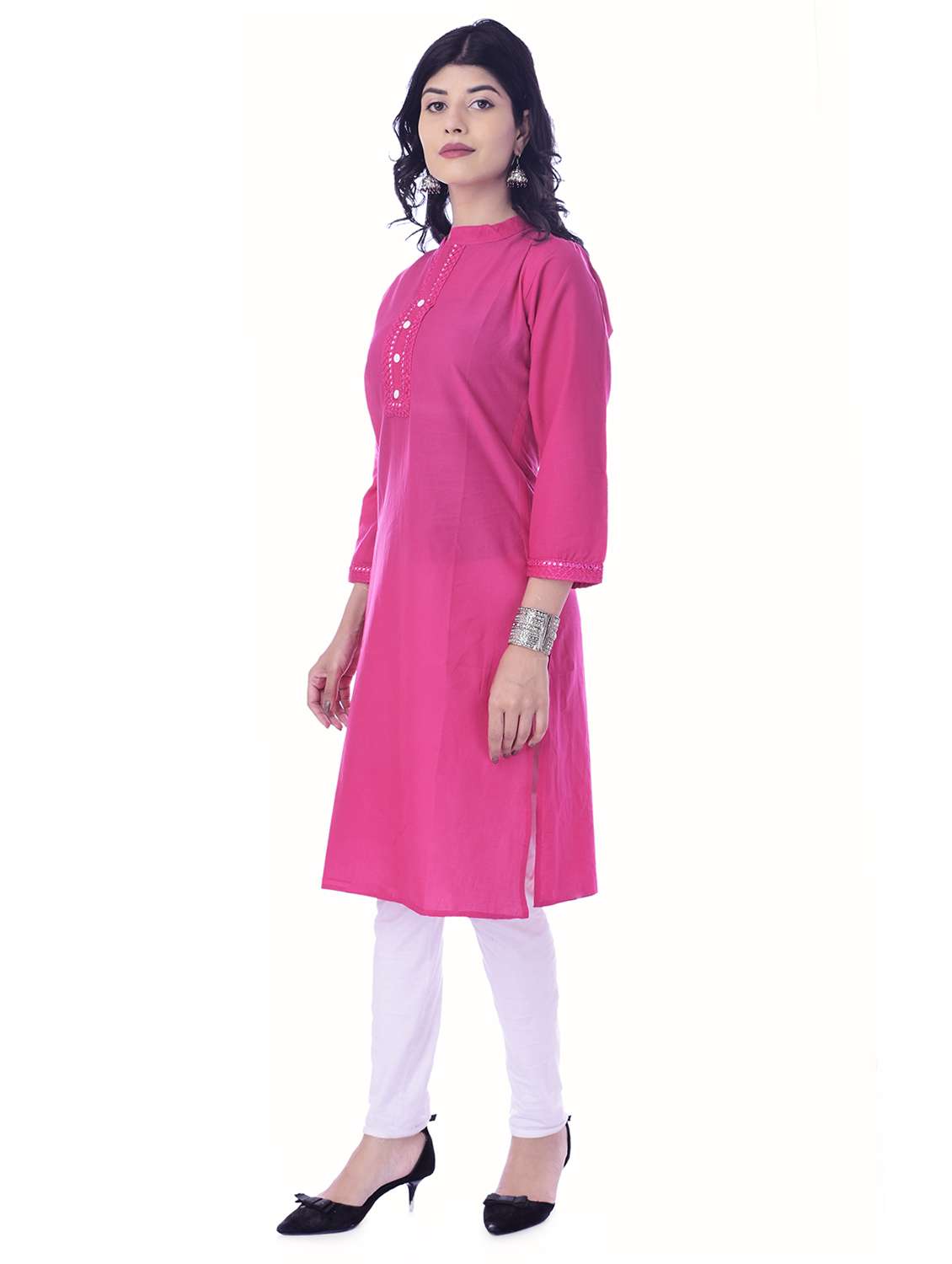 Buy online Solid Straight Kurta from Kurta Kurtis for Women by Fab ...