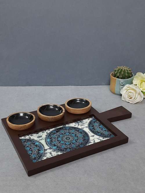 Buy online Color Palette Wooden Dip Platter from Serveware for Unisex ...