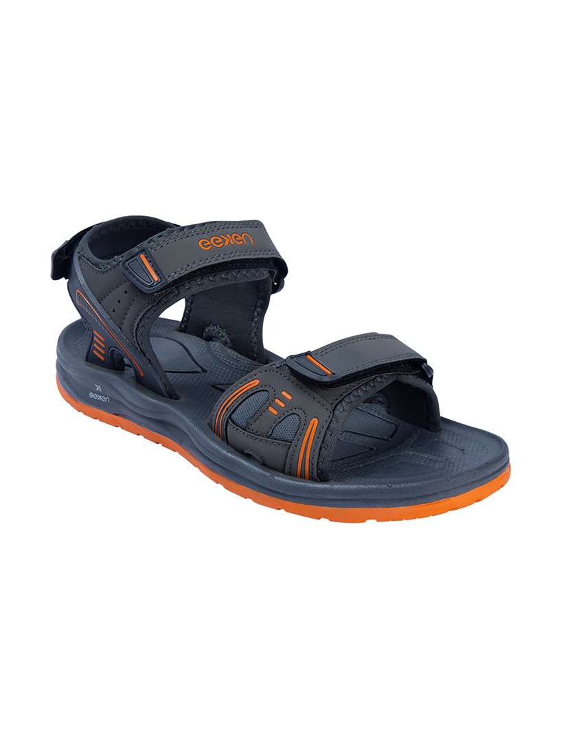 Buy online Grey Fabric Back Strap Floaters from Sandals and Floaters ...
