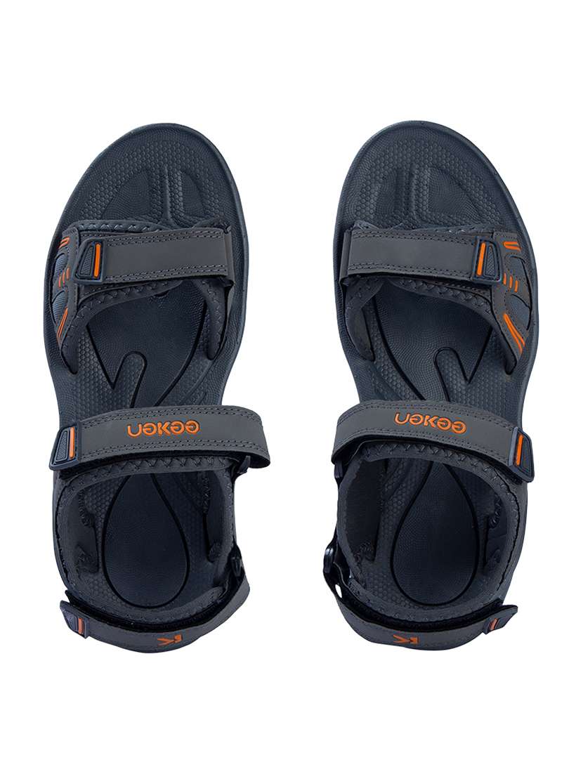 Buy online Grey Fabric Back Strap Floaters from Sandals and Floaters ...