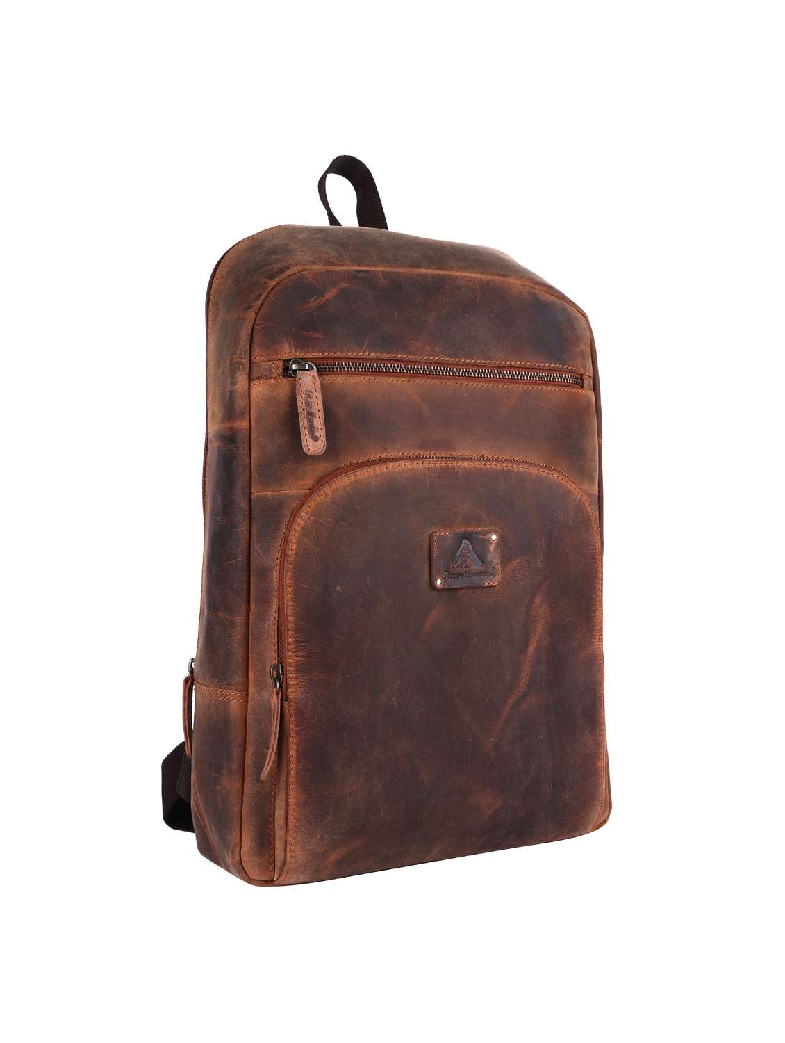 Buy online Brown Leather Backpack from bags for Men by Picco Massimo ...