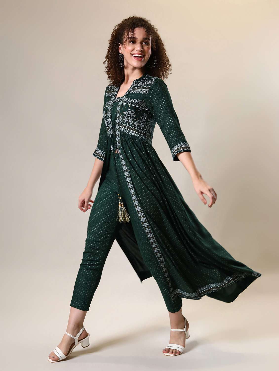 Buy online Printed Fusion Set from ethnic wear for Women by Juniper for ...