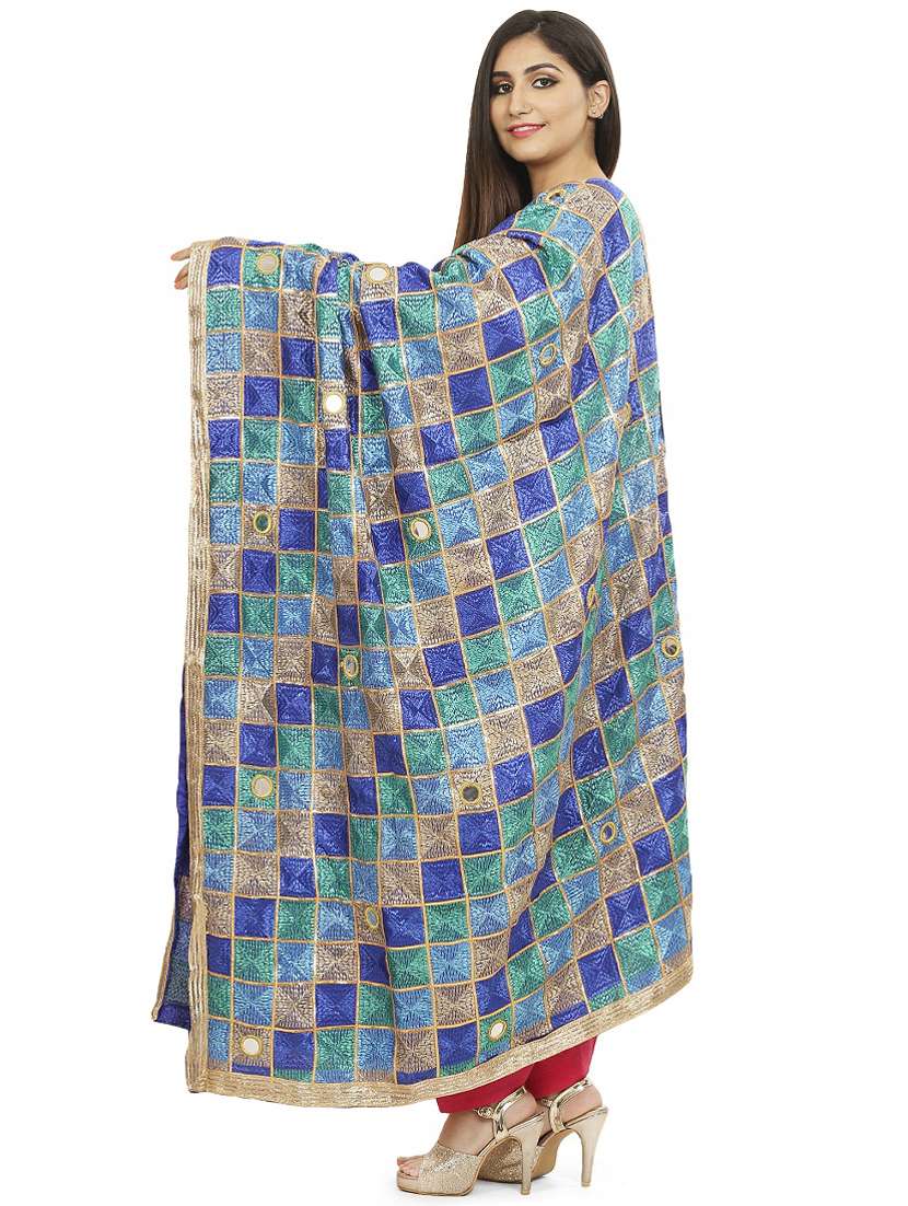 Buy online Multi Colored Chiffon Dupatta from dupattas and scarves for ...
