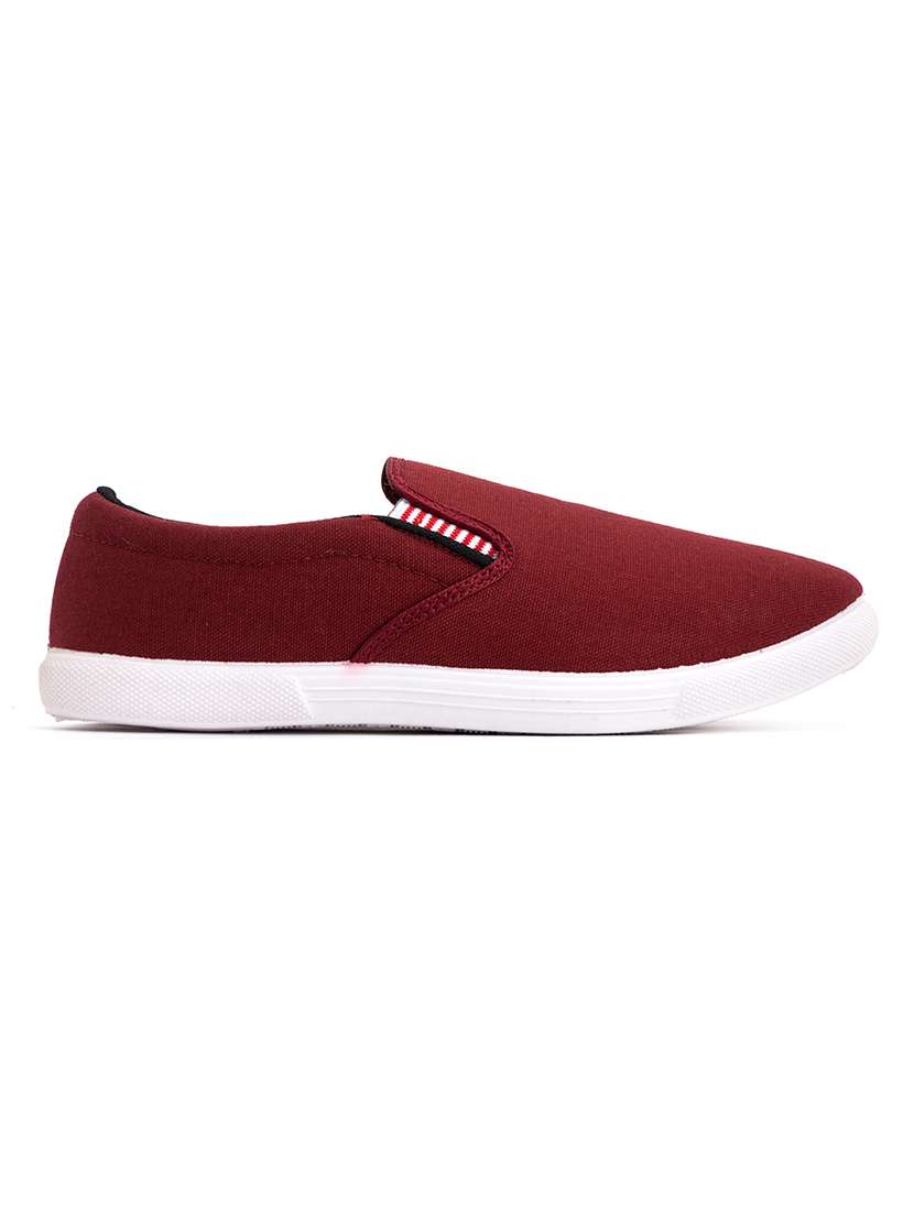 Buy online Red Canvas Slip On Slipons from Casual Shoes for Men by Pro ...