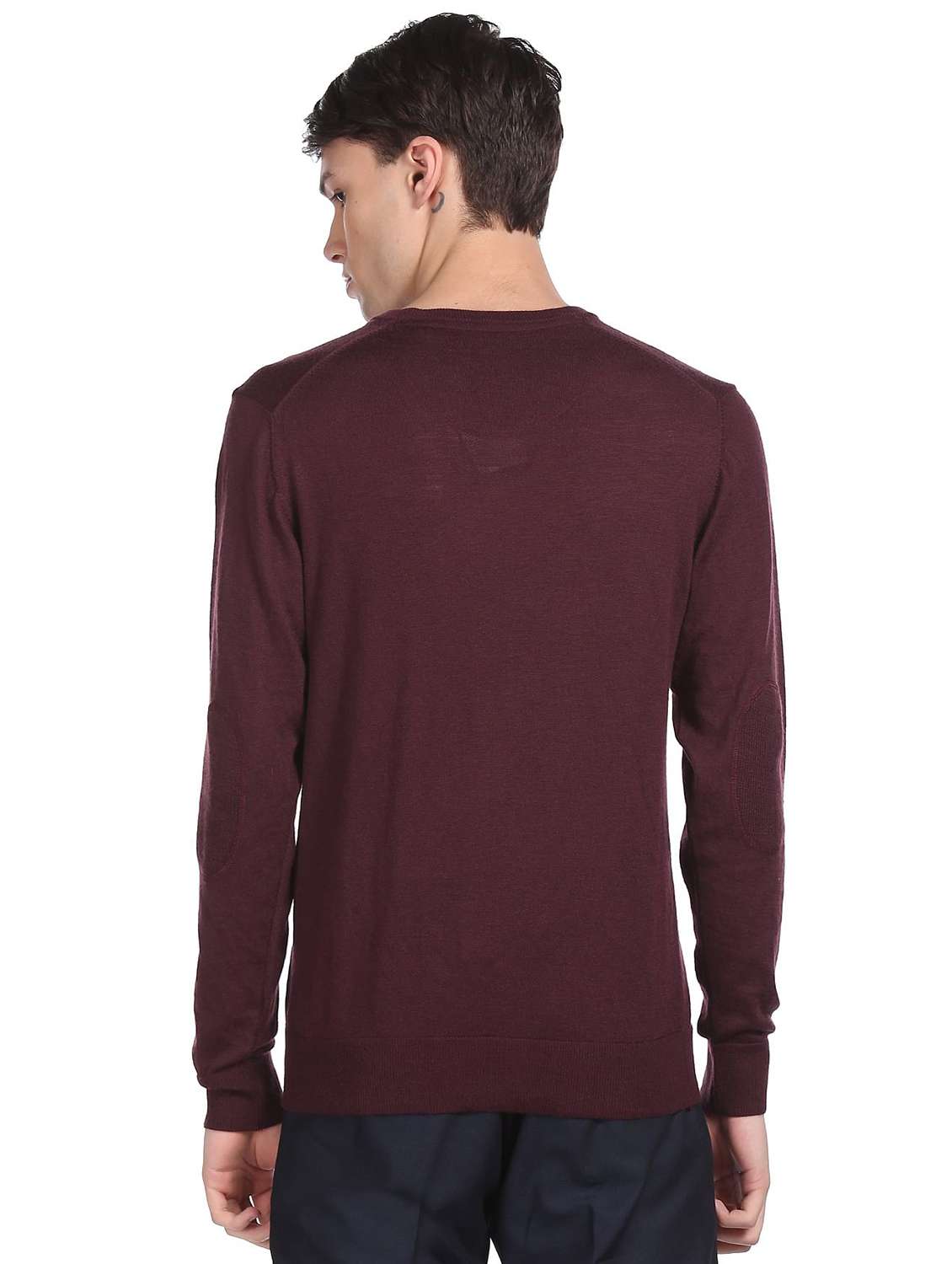 Buy online Red Solid Pullover from Sweaters (Pullovers and Cardigans ...