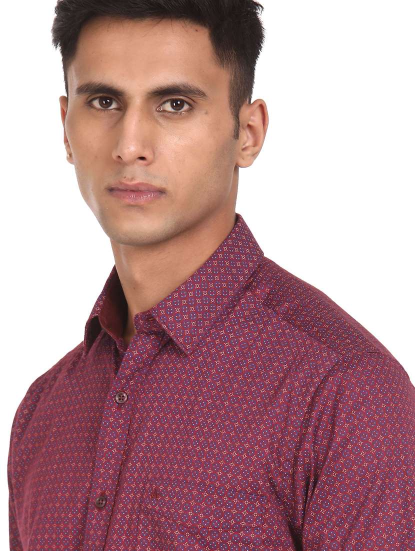 Buy online Mens Geometric Casual Shirt from shirts for Men by Arrow for ...