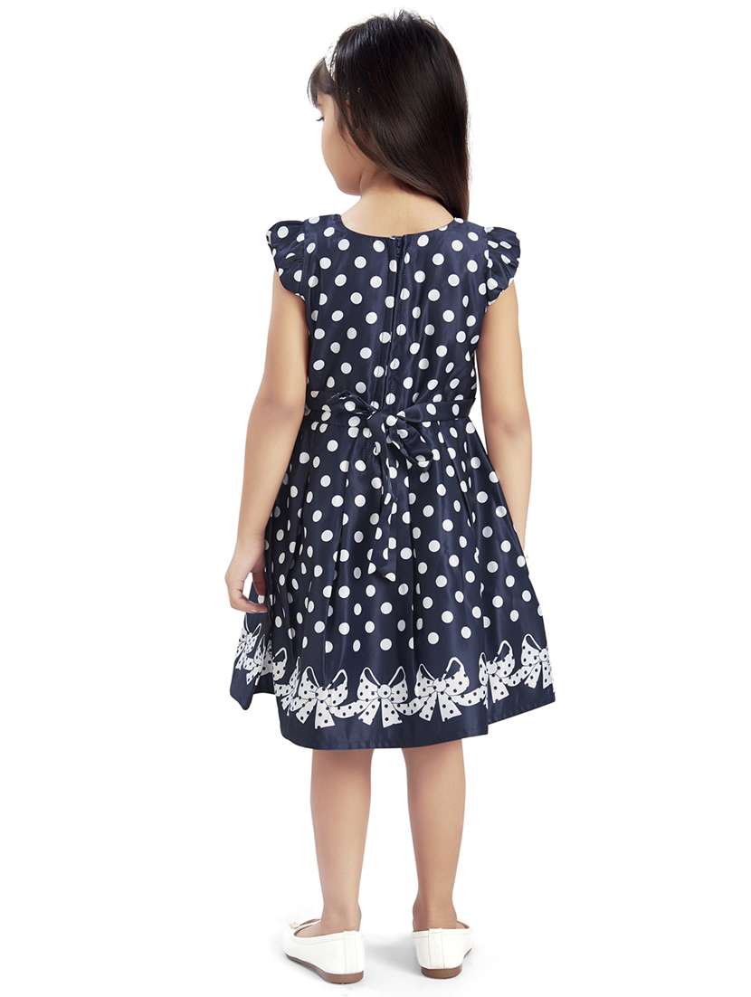 Buy online Blue Polka Dots Frock from girls for Women by Doodle for ...