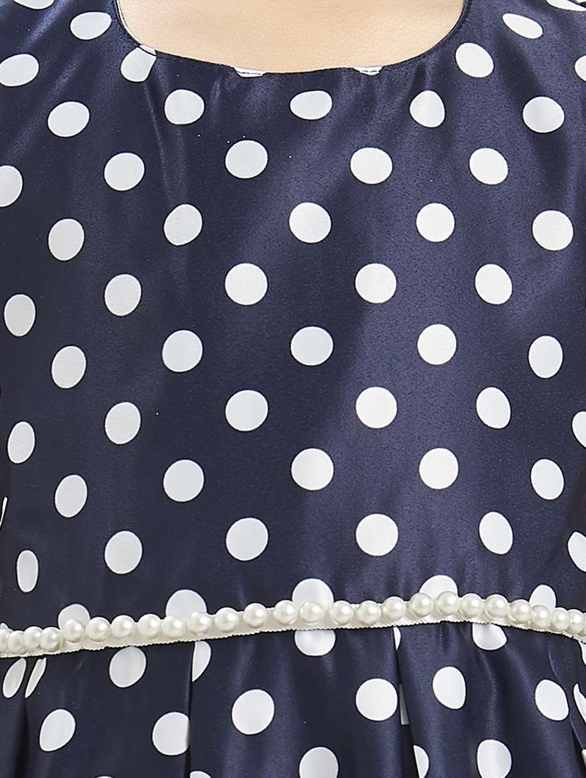 Buy online Blue Polka Dots Frock from girls for Women by Doodle for ...