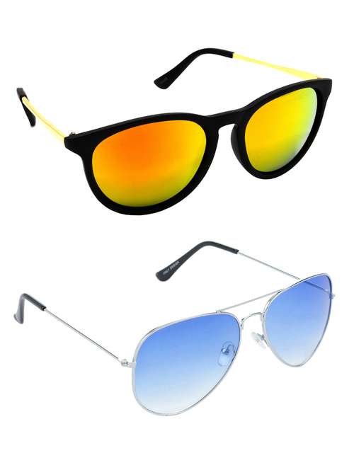 Buy online Pack Of 2 Multi Colored Sunglasses from Eyewear for Men by ...