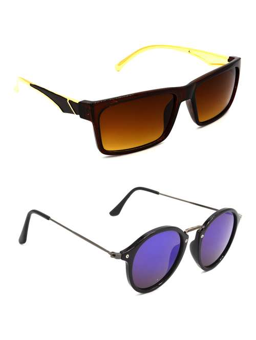 Buy online Pack Of 2 Multi Colored Sunglasses from Eyewear for Men by ...