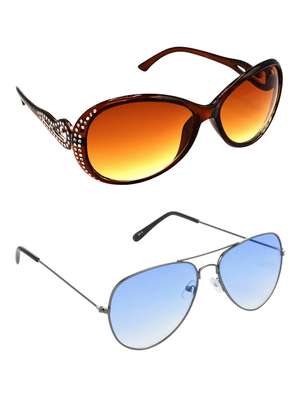 Buy online Pack Of 2 Multi Colored Sunglasses from Eyewear for Men by ...
