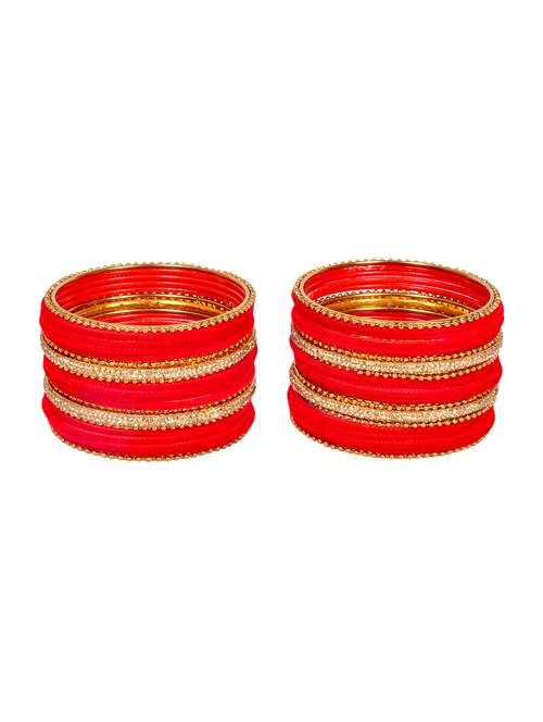 Buy online Red Metal Bangle from fashion jewellery for Women by Rijoli ...