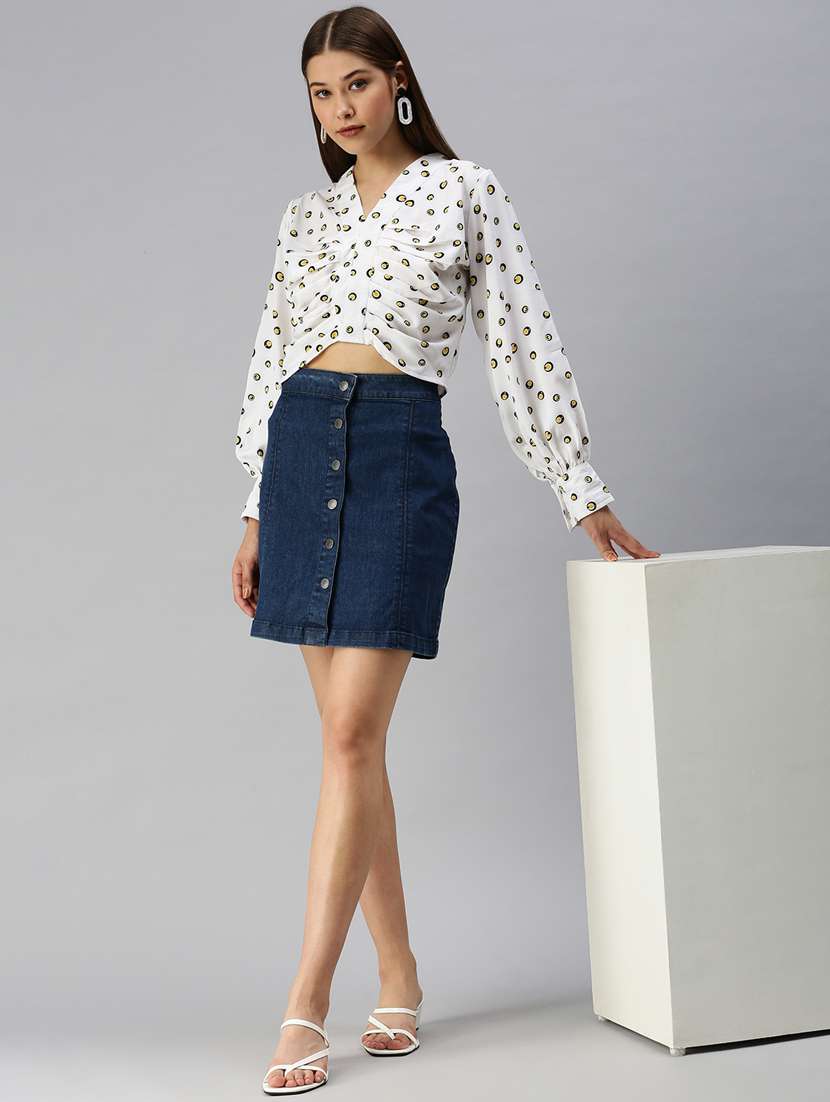 Buy online Women's High-low V Neck Top from western wear for Women by ...