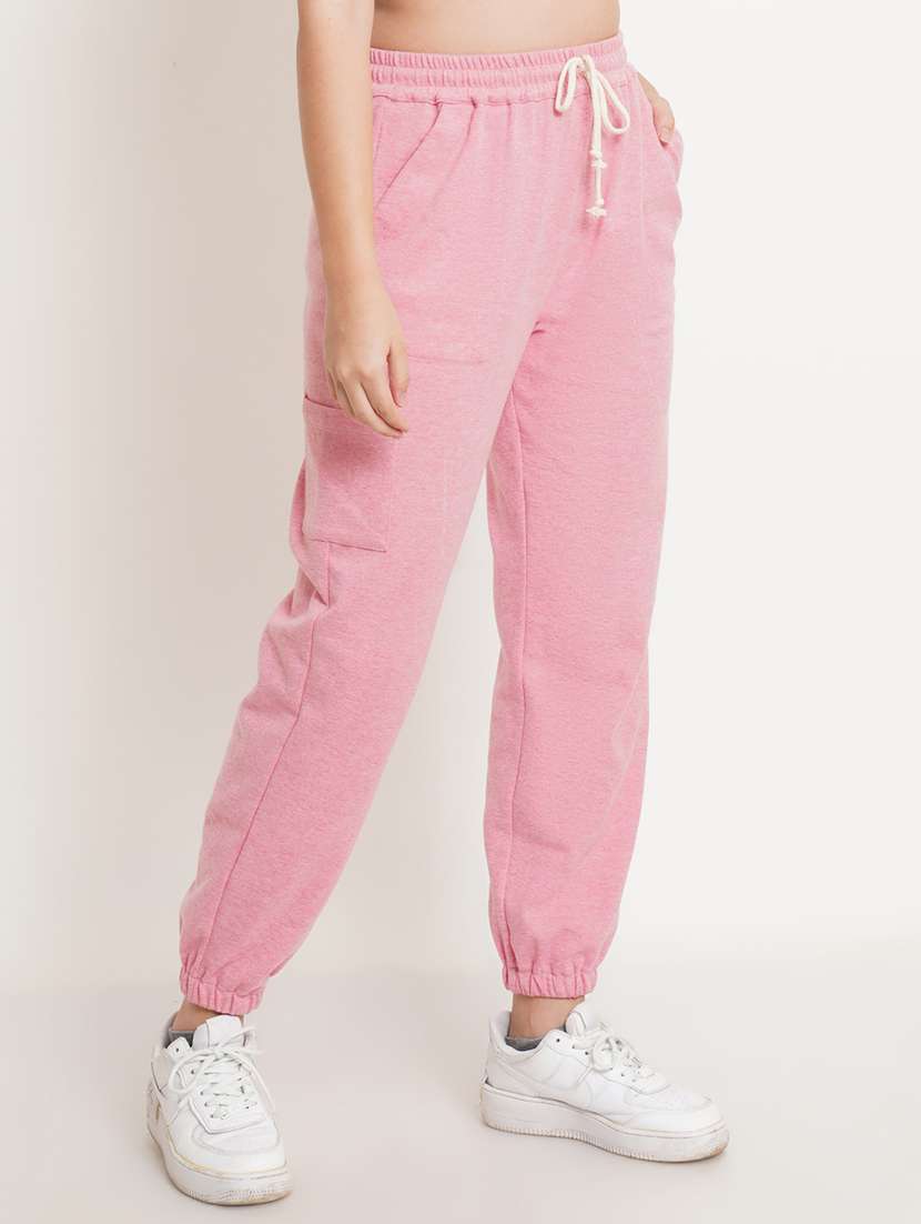 Buy online Mid Rise Solid Jogger With Drawstring from bottom wear for ...